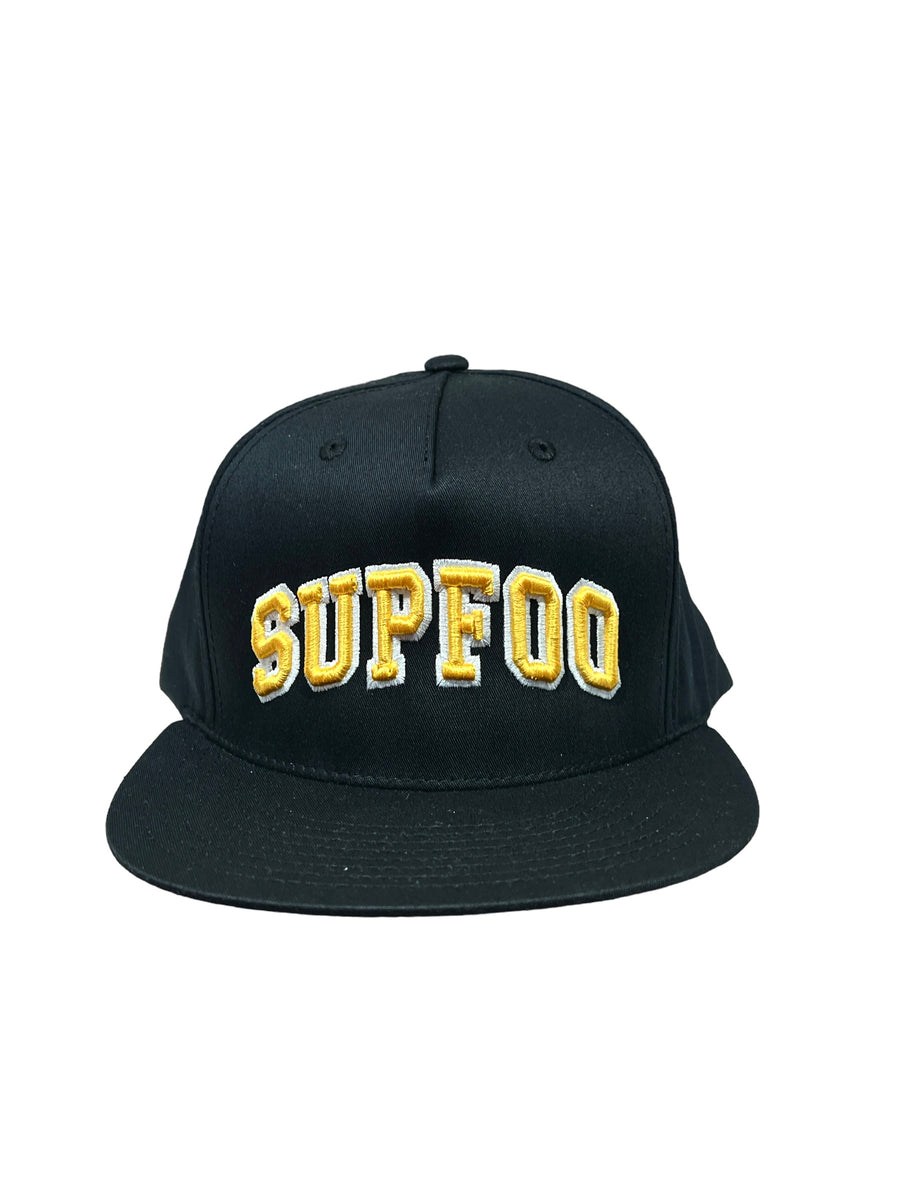 Varsity Hat - Black & Gold – SUPFOO X SUPBOO CLOTHING